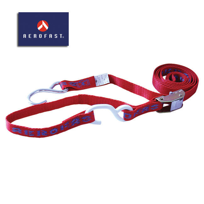 Aerofast MC2 Classic Tiedown - 25mm S-Hook - Red | Joe Rascal Harley