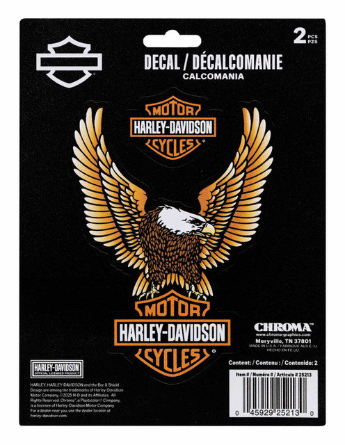 Harley-Davidson® 2-Piece Bar & Shield Eagle Logo Vinyl Decal – 6″ × 8 ...